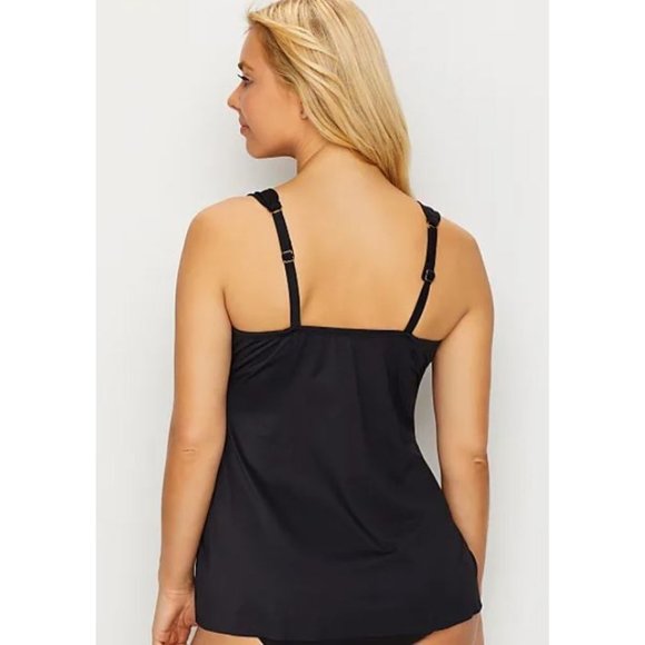 Miraclesuit | Swim | Miraclesuit Womens Black Solid Underwire Plunge ...